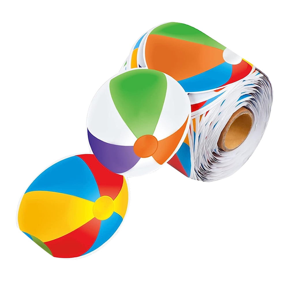 Bulletin Board Border Colorful Beach Balls Pegboard Hat Push Baseball ...