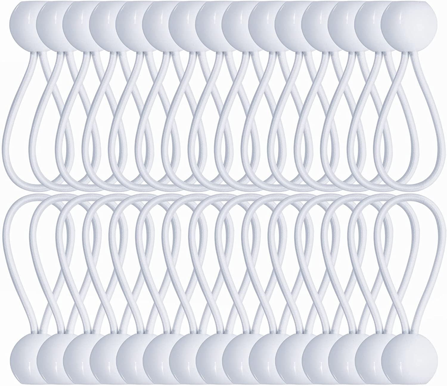 Ball Bungee Cords,30Pcs Bungee Cords with Balls,Heavy Duty Tarp Bungee ...