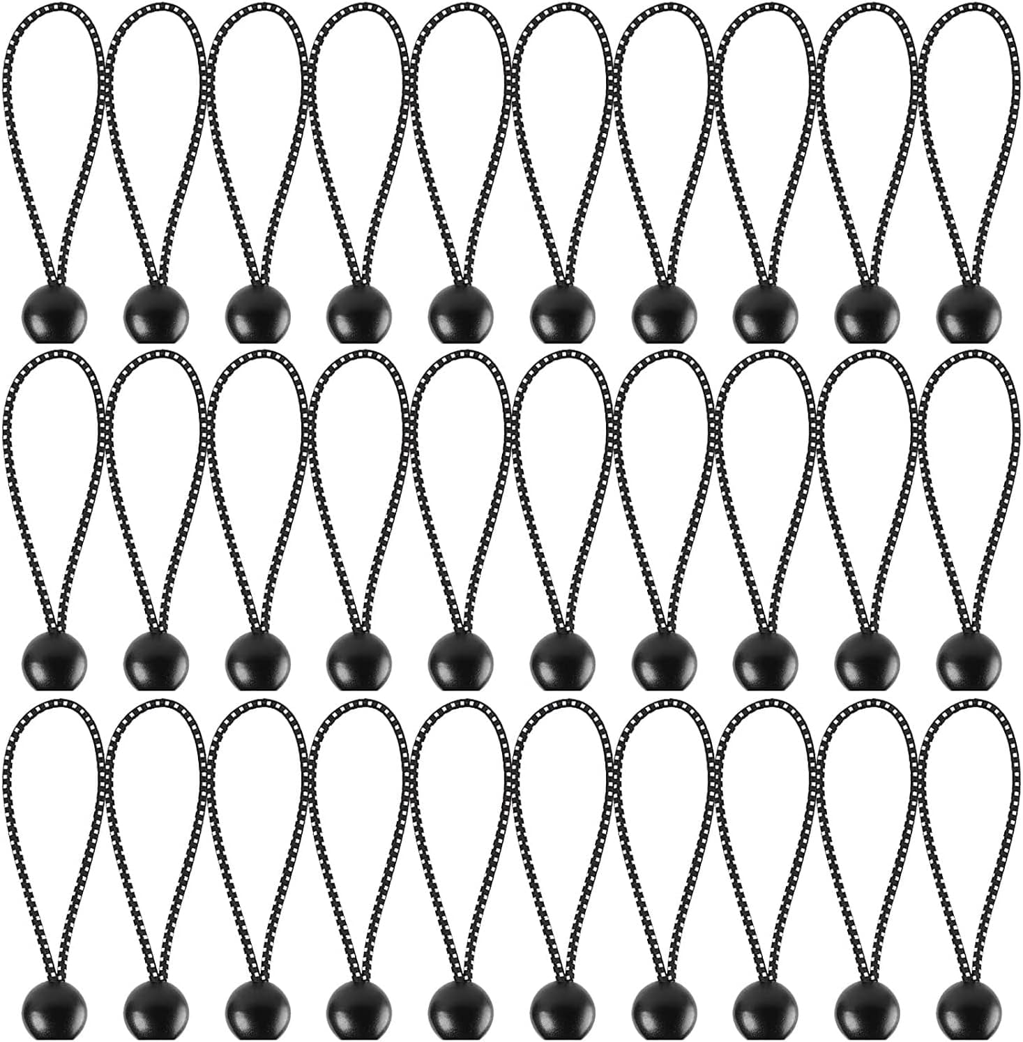Ball Bungee Cords , 50 PCS Heavy Duty Bungie Cord Balls Canopy Tarp Tie ...