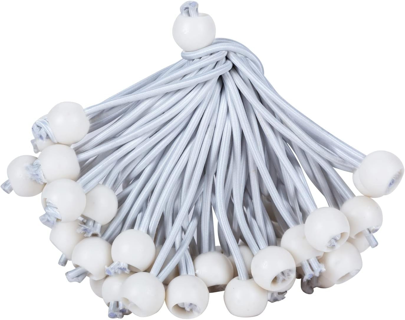 Ball Bungee Cords 6 Inch, 50 PCS Heavy Duty White Bungie Cord Balls ...