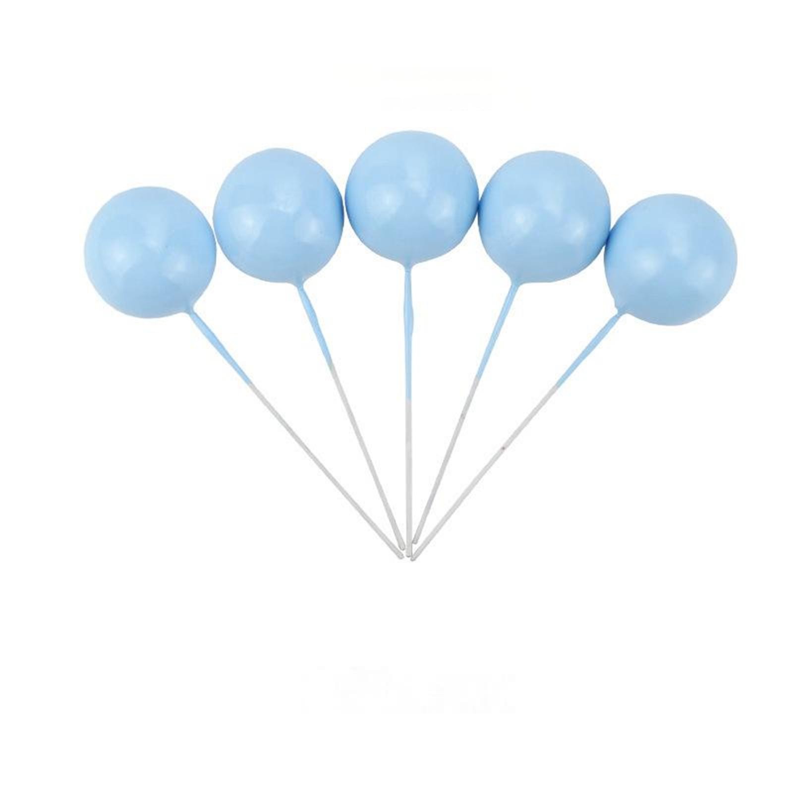 Ball Cake Topper Gold Blue DIY Cake Decorations Wedding Kids Birthday ...