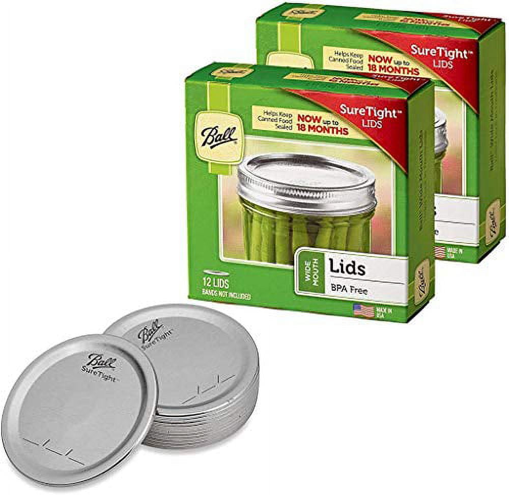 Ball Canning Lids: Set Of Regular Mouth & Wide Mouth Jar Lids - 2 Packs ...