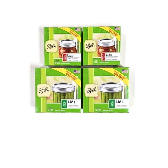 Ball Canning Lids: Set Of Regular Mouth & Wide Mouth Jar Lids - 2 Packs ...