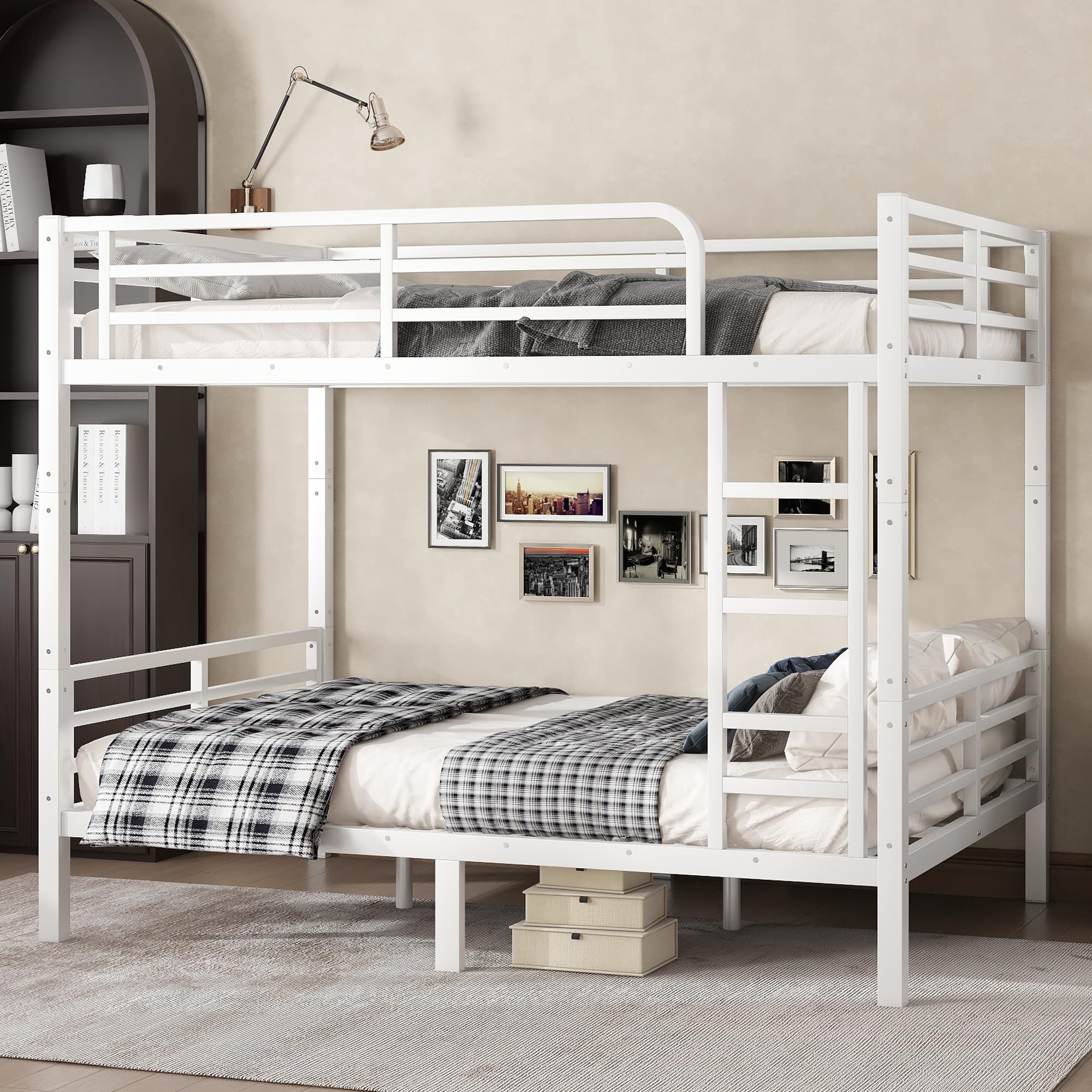 Ball & Cast Metal Bunk Bed Full Over Full with Ladder and Safety ...