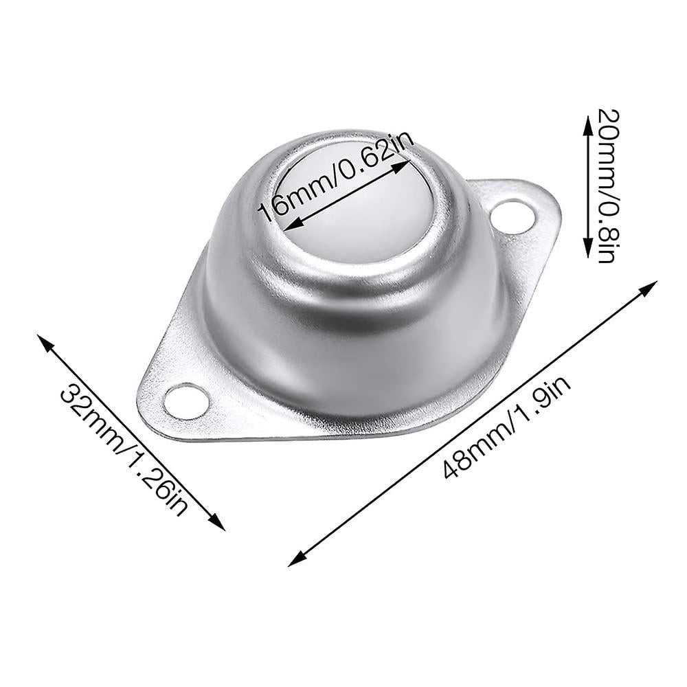 Ball Casters For Furniture, 12 Pack Ball Transfer, Nylon And Stainless ...