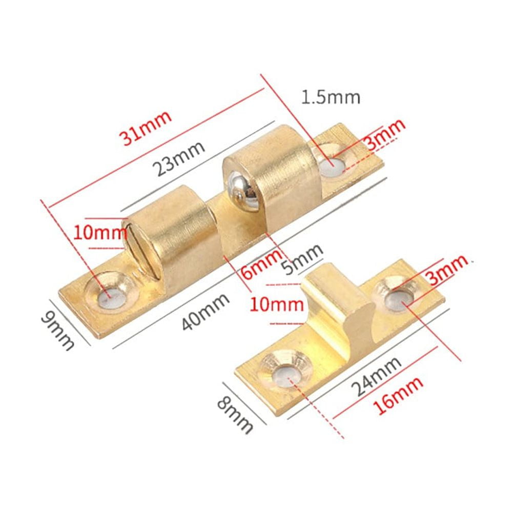 Ball Catch Solid Brass Adjustable Double Ball Tension Roller Catch ...