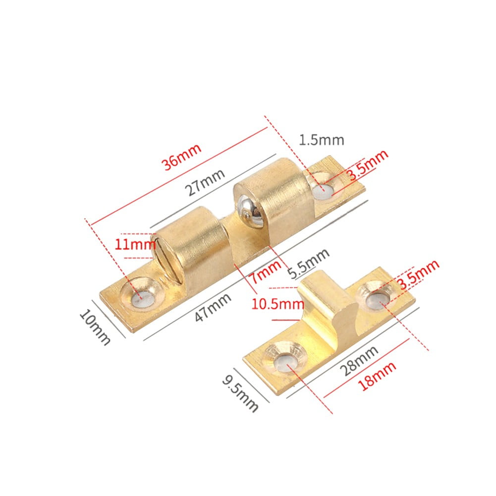 Ball Catch Solid Brass Adjustable Double Ball Tension Roller Catch ...