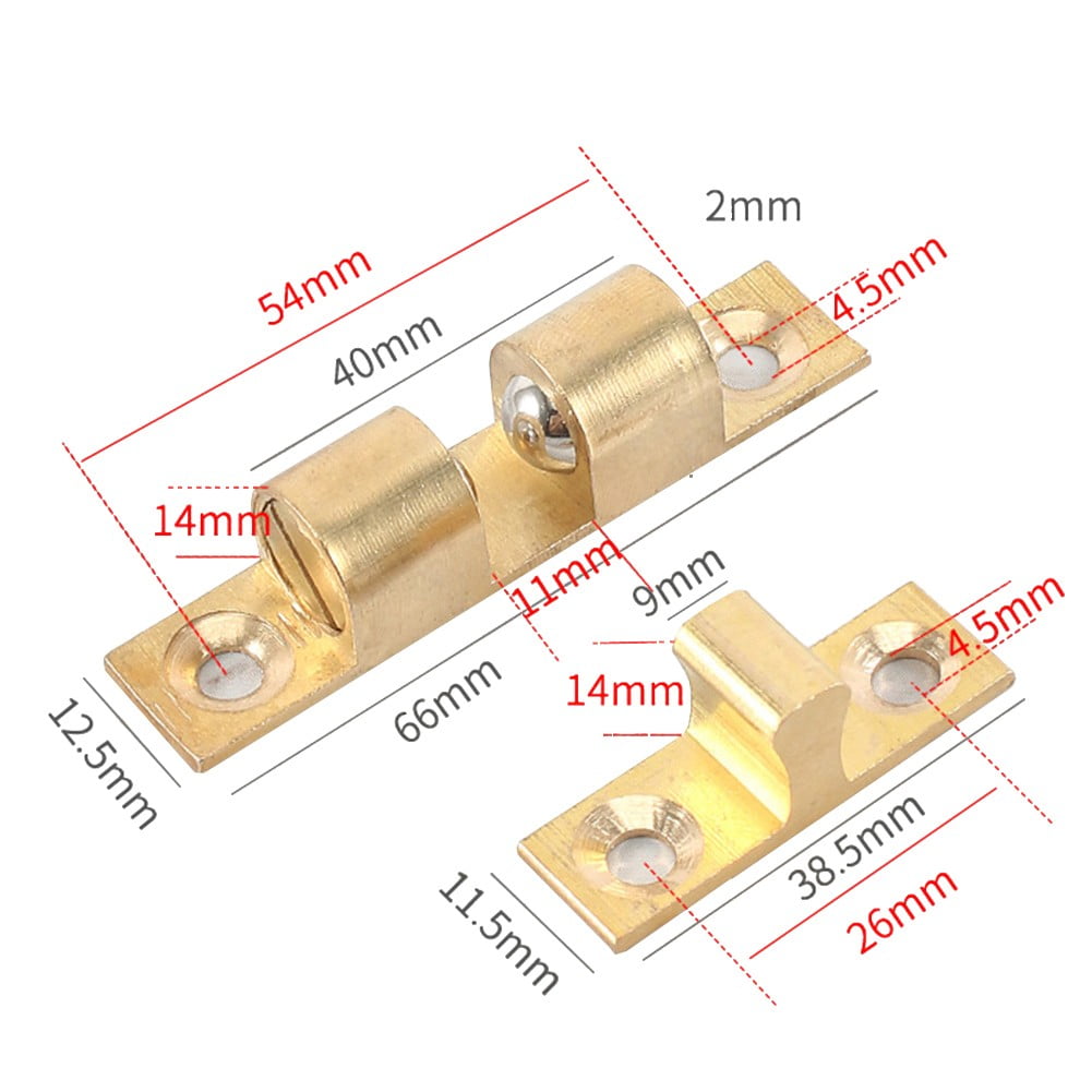Ball Catch Solid Brass Adjustable Double Ball Tension Roller Catch Latch - Walmart.com