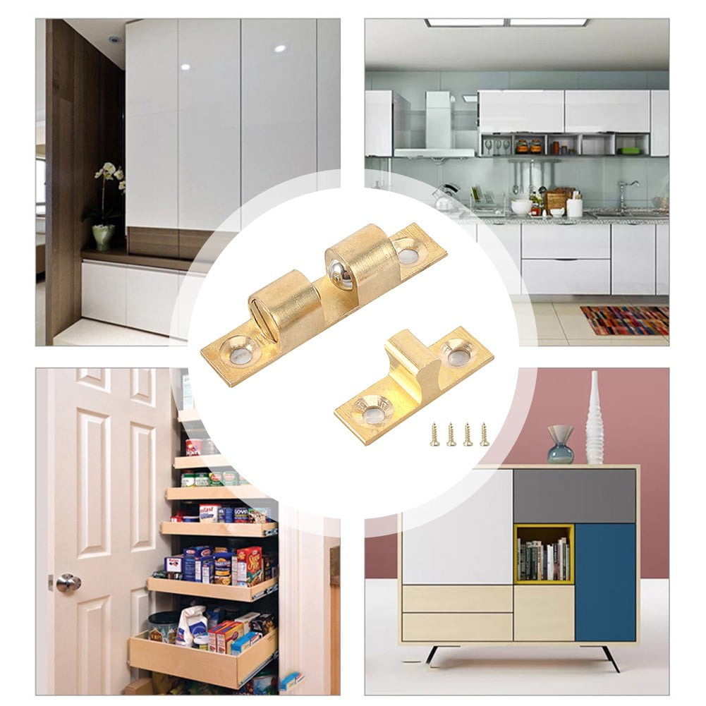 Ball Catch Solid Brass Adjustable Double Ball Tension Roller Catch Latch - Walmart.com