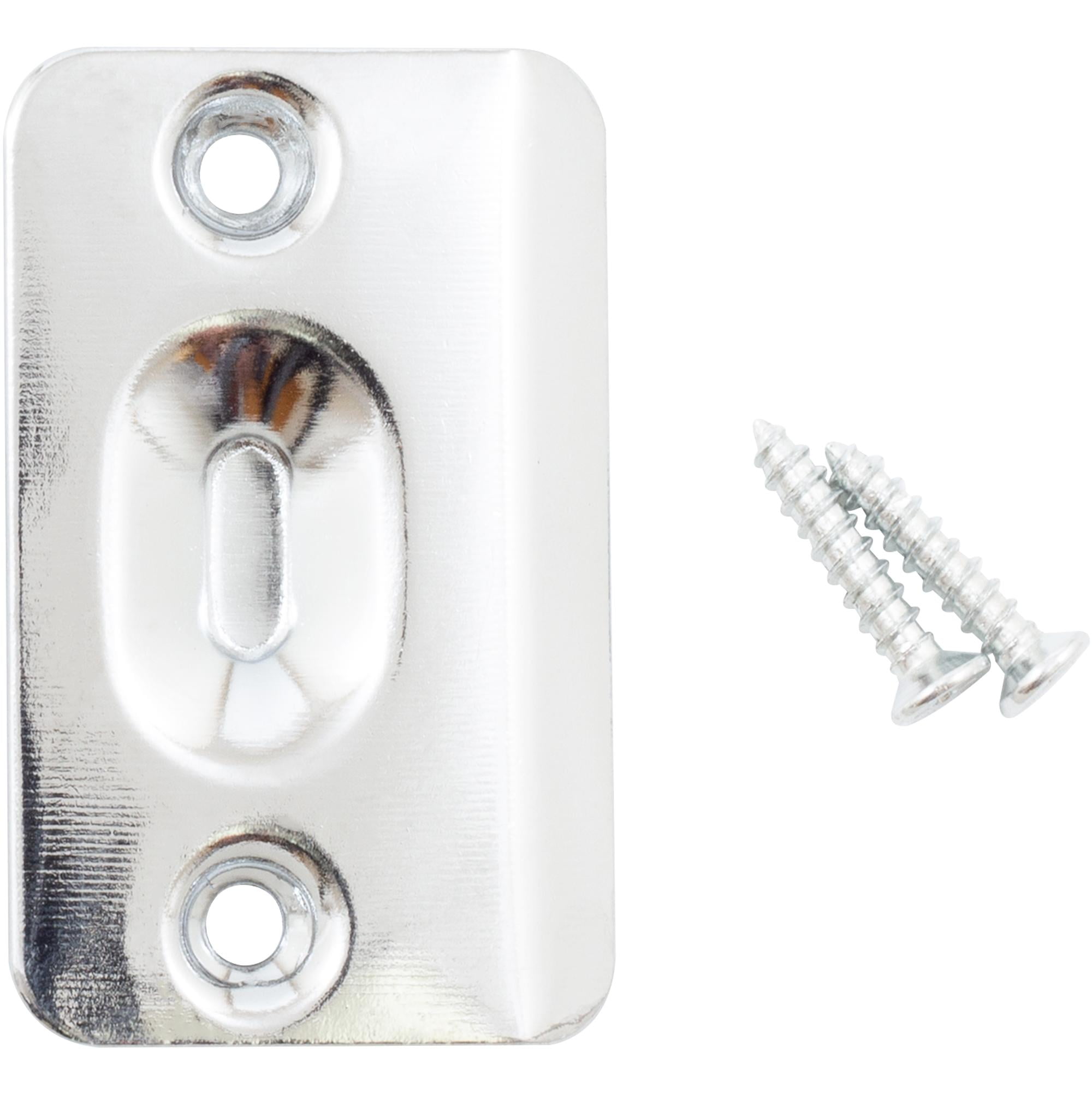 Ball Catch Strike Plate, 2-1/4" x 1-3/8", Polished Chrome by Stone ...