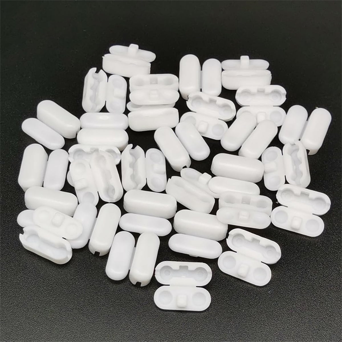 Ball Chain Connectors 50 Pcs,White Plastic Vertical Blind Connector ...