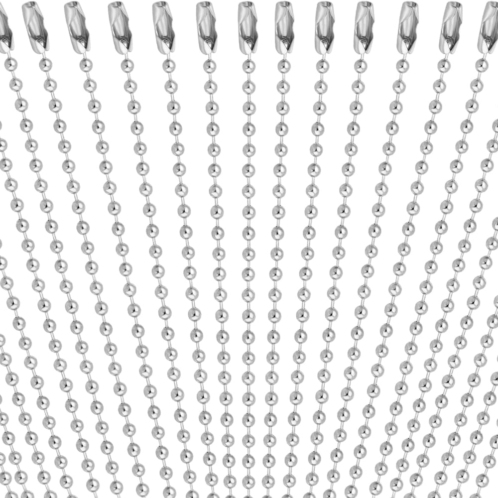 Ball Chain Necklace 100Pcs Chains for Jewelry Making/Dog Tag Chain( 4 ...