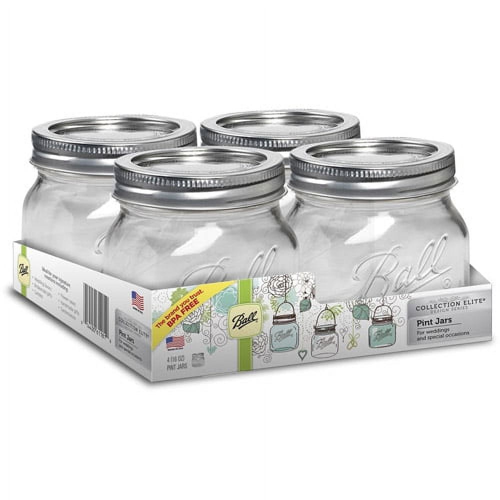 Ball Collection Elite 16 Oz. Mason Jars, 4 Piece - Walmart.com