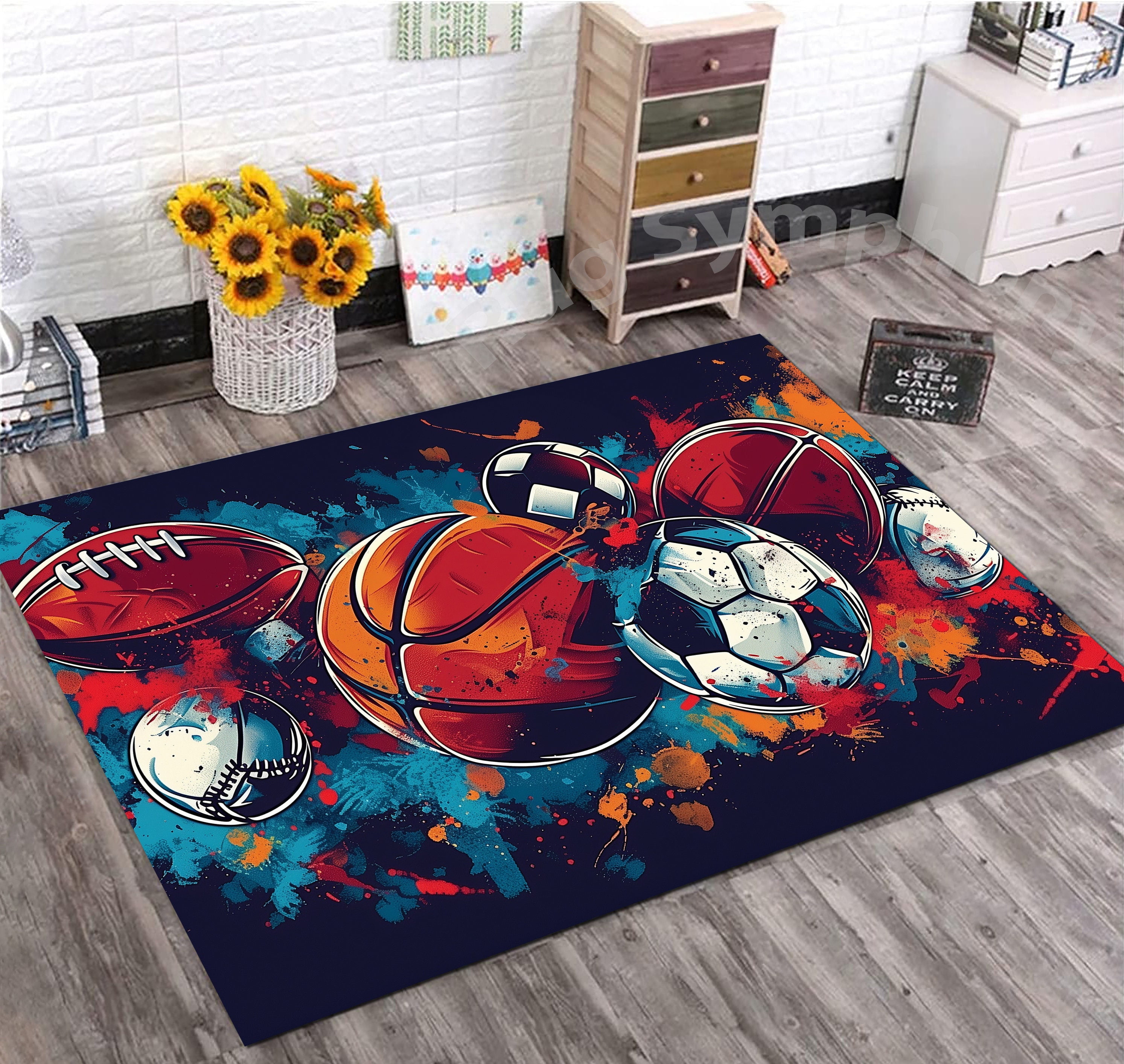 Ball Collection Rug 3x5 ft = 95x155 cm - Walmart.com