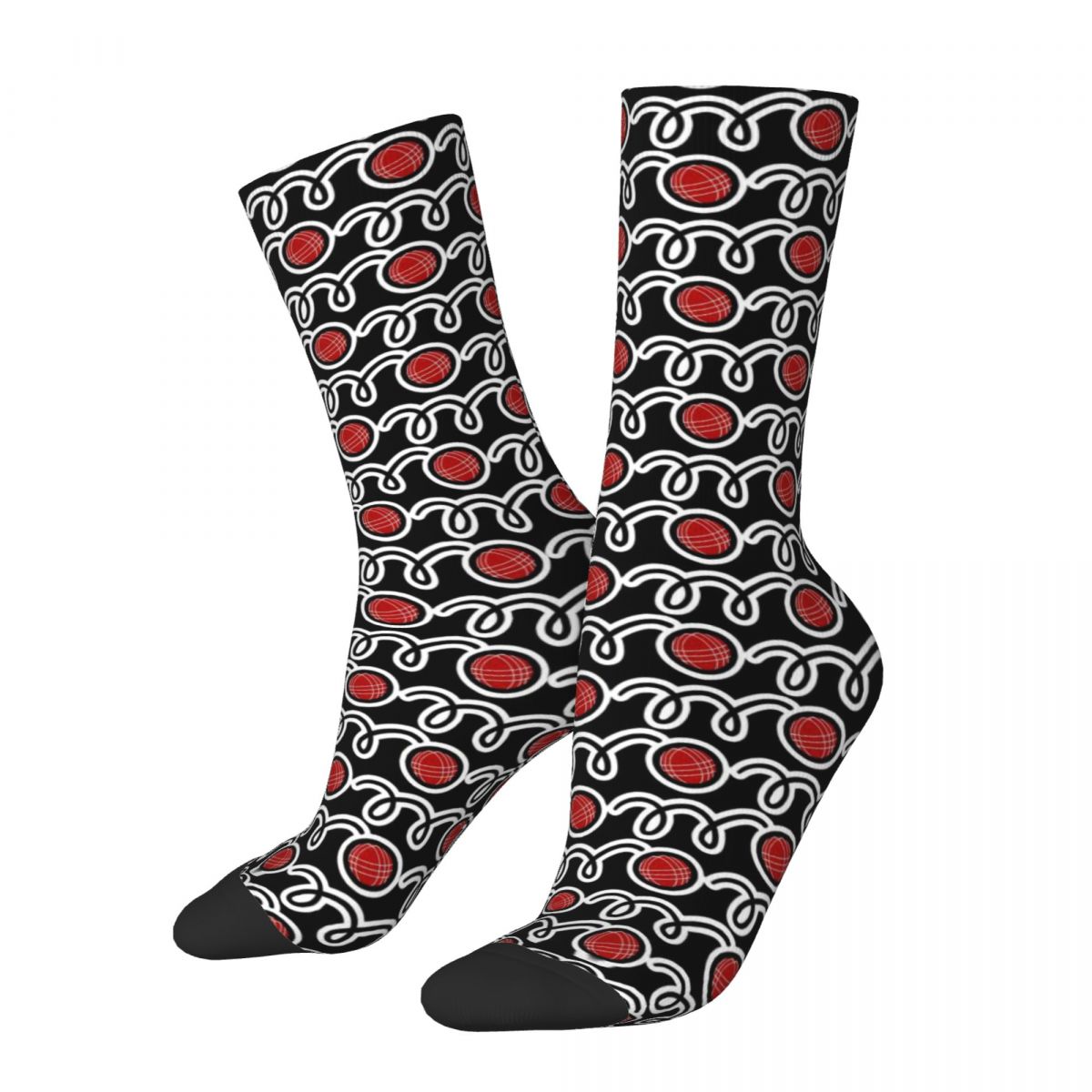 Ball Design Stockings Black and White Soccer Custom Elegant Socks ...
