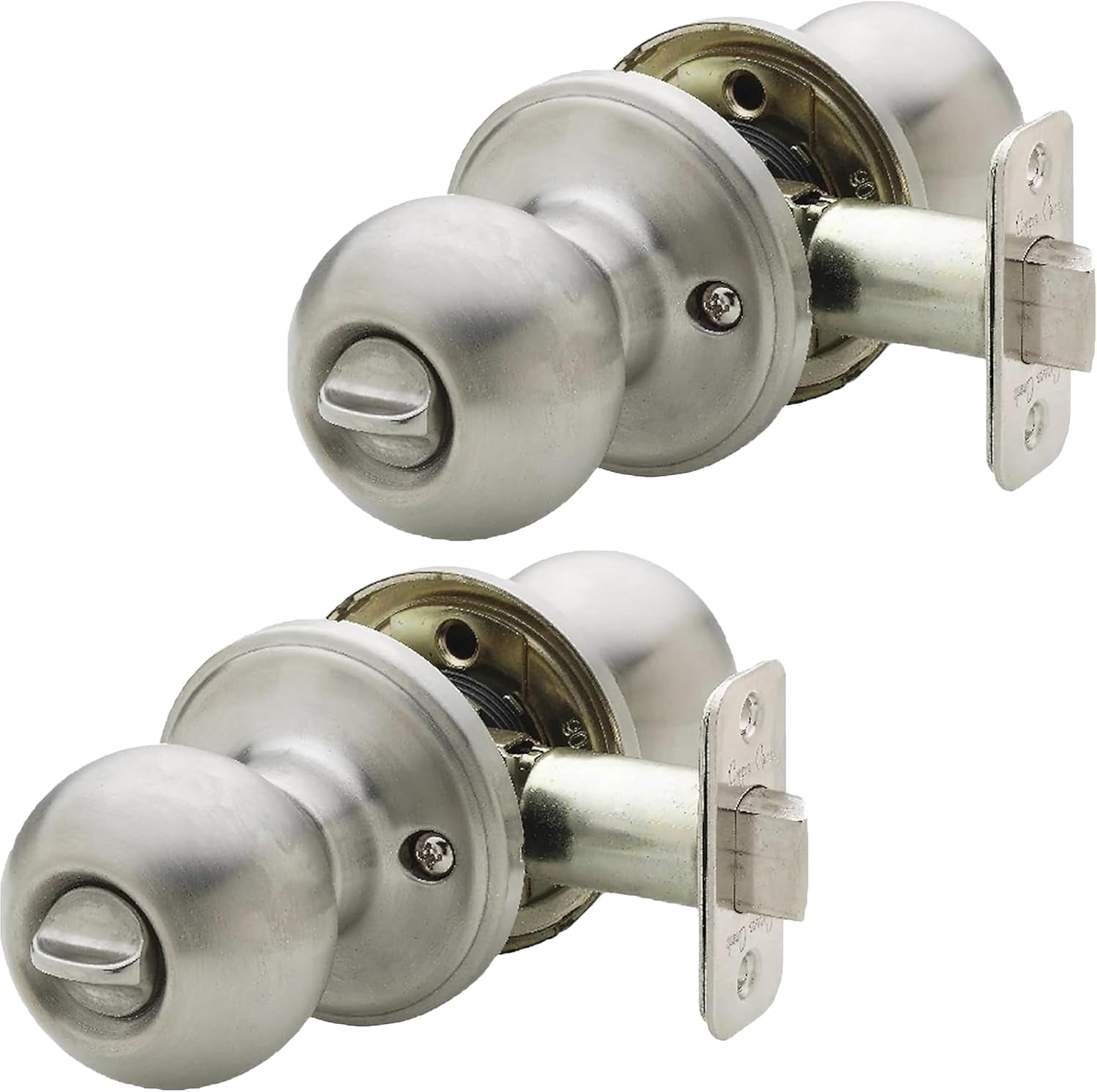 Ball Door Knob, Privacy Function, Keyless Turn Thumb Locking Ball ...