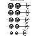 Ball Earrings 316L Surgical Steel Earrings Round Ball Stud Earrings Set ...