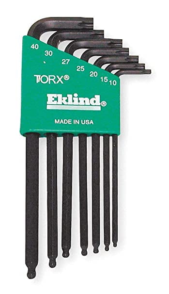 Ball End Torx Key Set, Pieces 7, T2 - Walmart Business Supplies