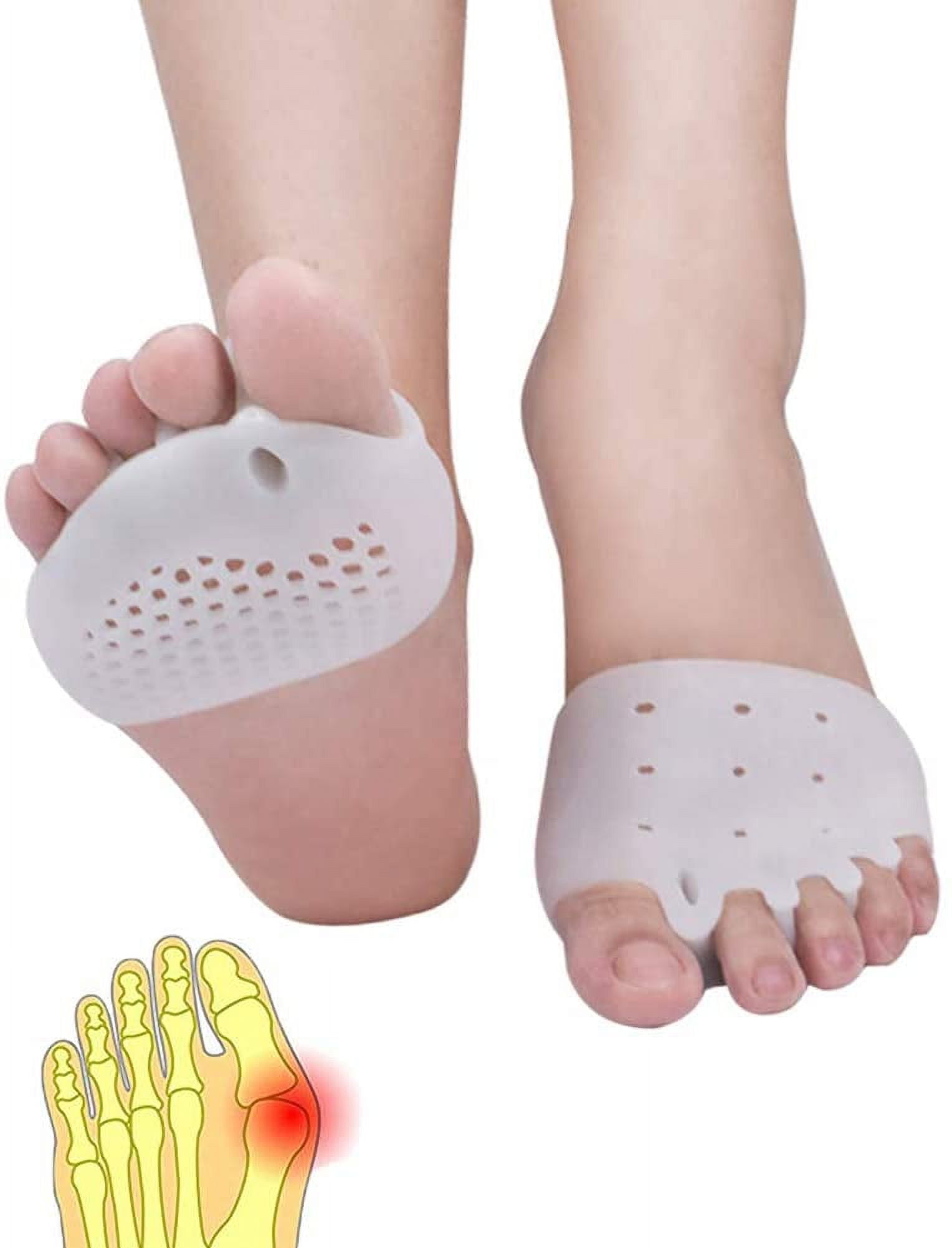 Ball of Foot Cushions, (4PCS) Metatarsal Pads, Toe Separator, Toe ...