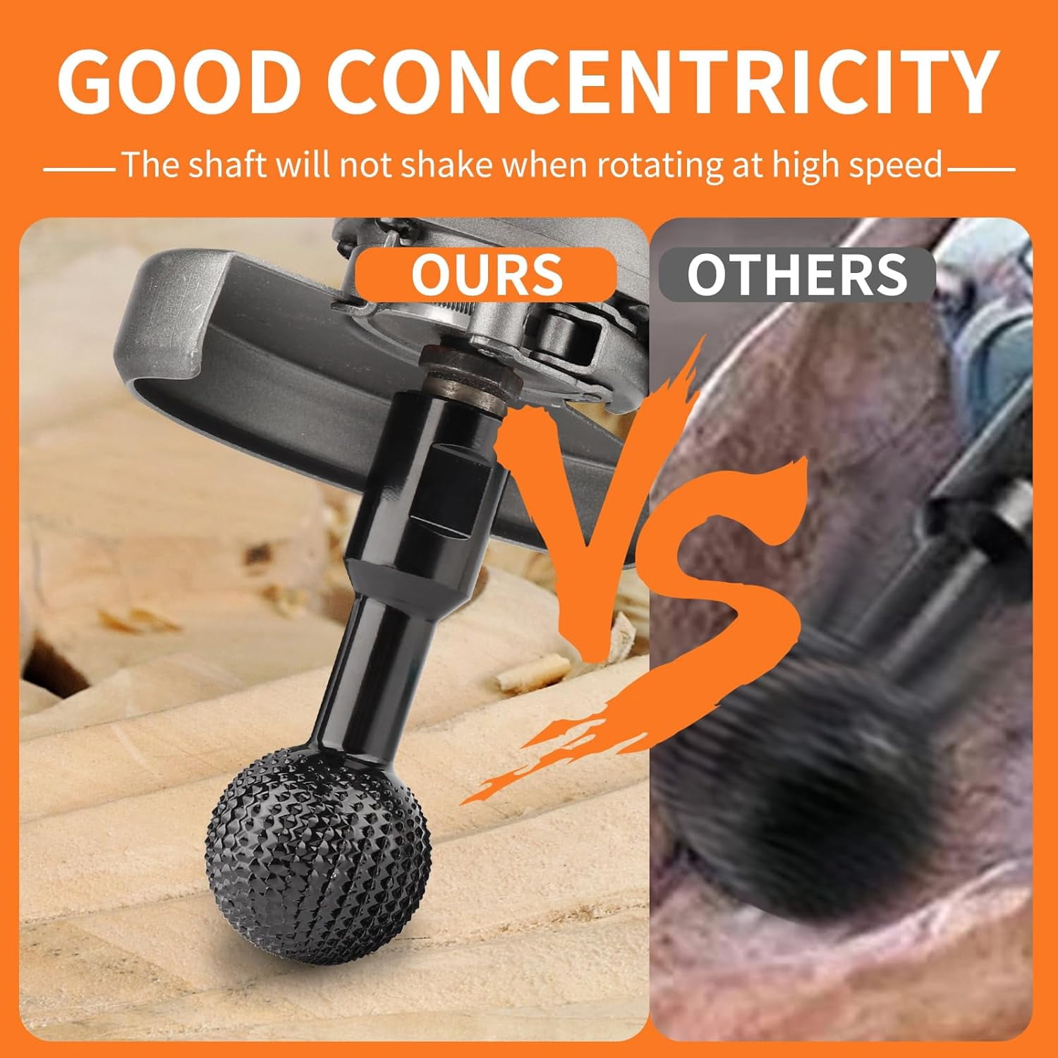 Ball Gouge Angle Grinder Attachment - 360° Sphere Rotary Burr for Rapid ...