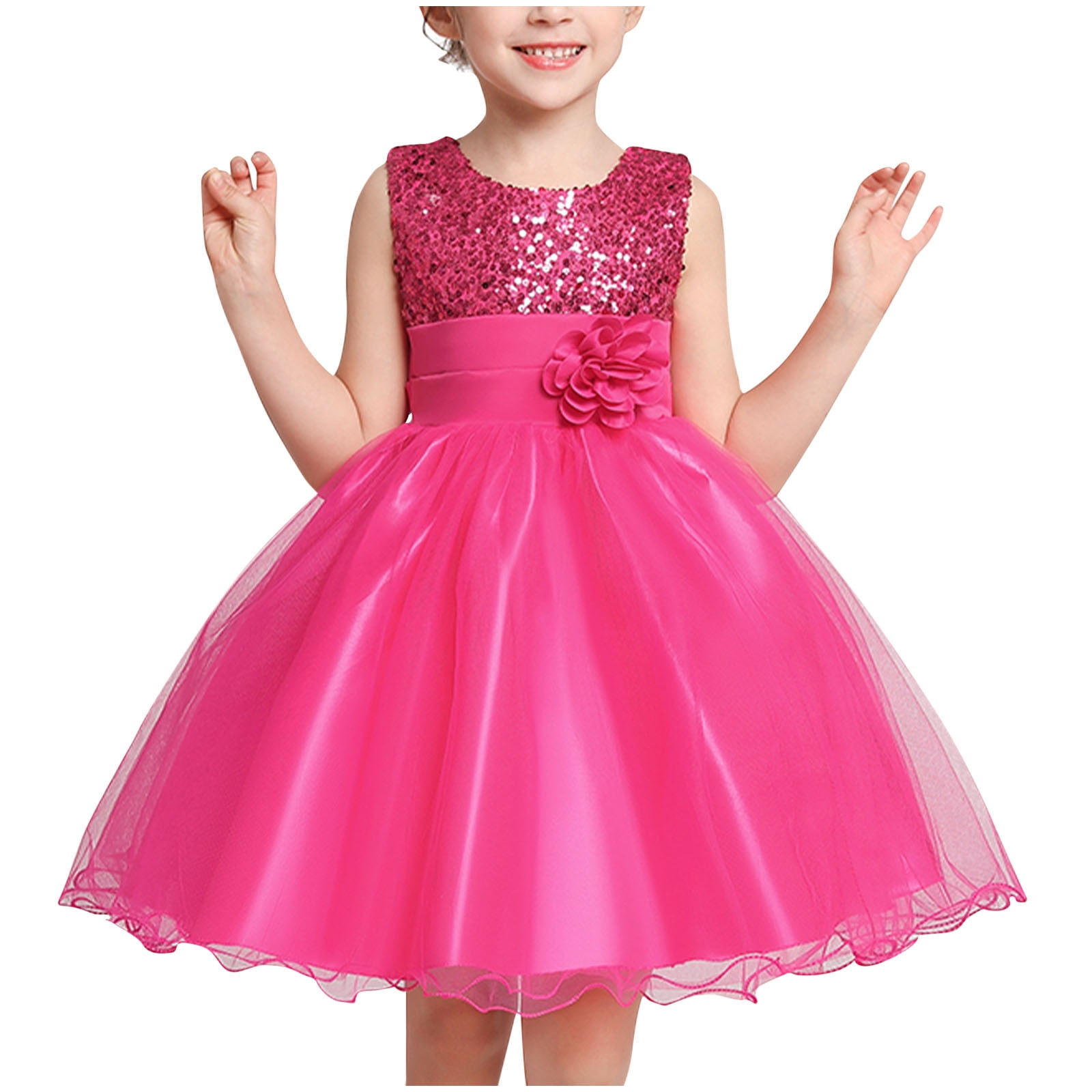 Ball Gown for Little Girls Toddler Princess Dress Fashion Sleeveless ...