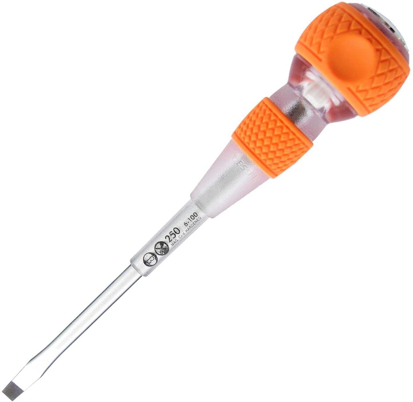 Ball Grip Tang-Thru Screwdriver w/Ceramic Ball -6x100 (1/4"x4") No.250 ...