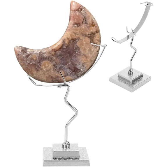 Ball Holder Moon Shaped Small Display Stand Alloy Sphere Display Holder ...