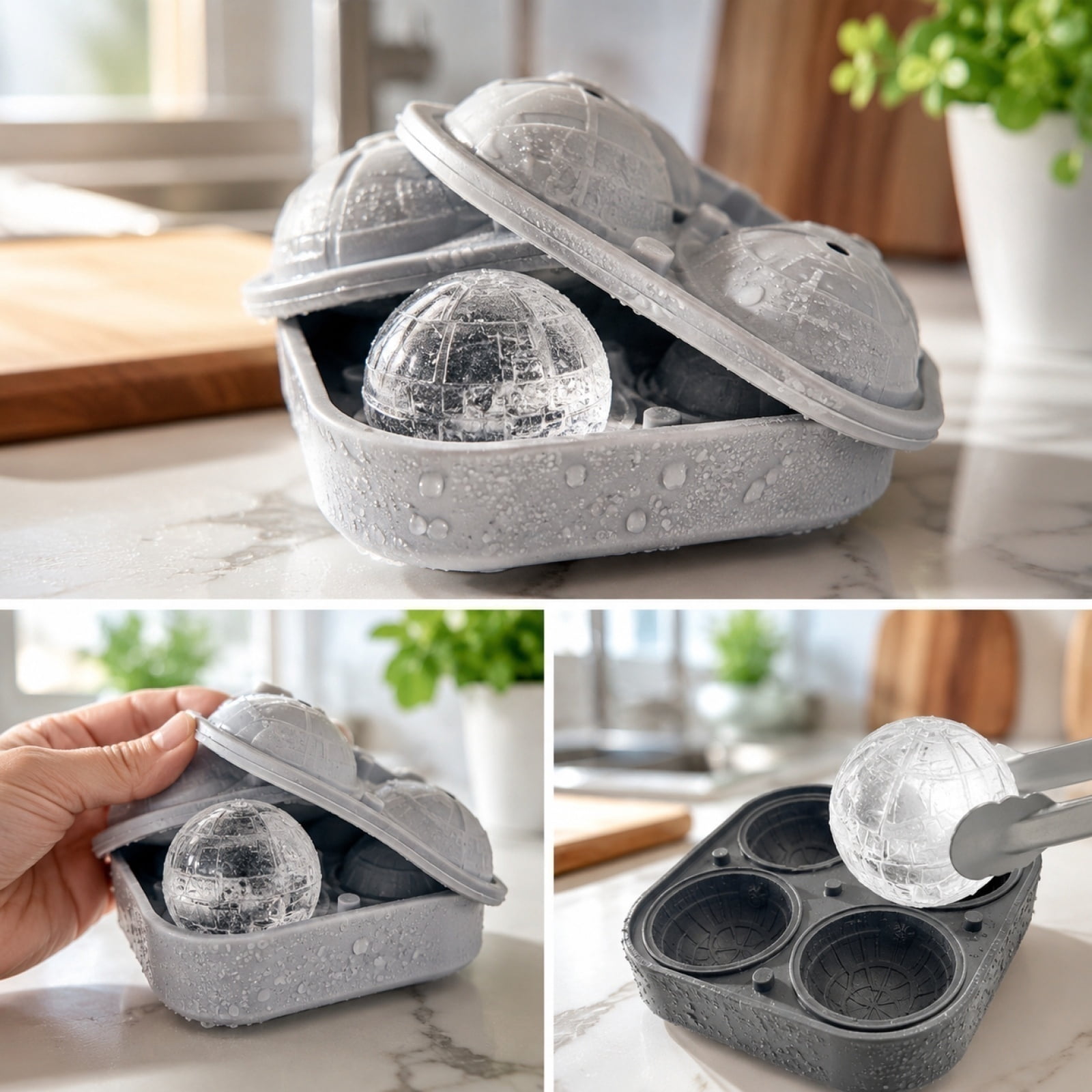 Ball Ice Maker Mold, 2.2" Large Sphere Round Ice Mold for Cocktails ...