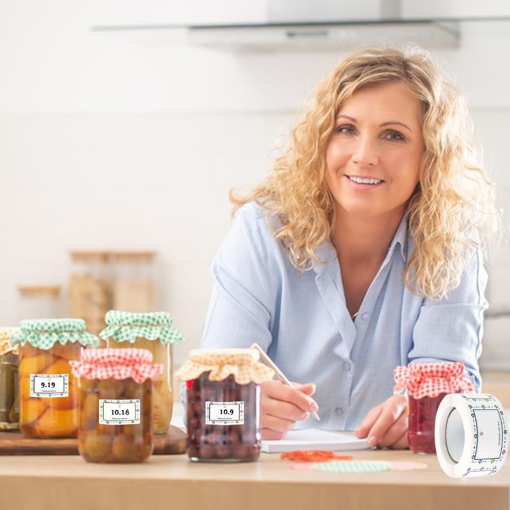 Ball Jar Labels, Colorful Blank Stickers For Handwritten Markings Roll ...
