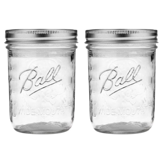 Ball Jar with Lid and Band - Pick Your Size and Color Clear, Wide Mouth ...