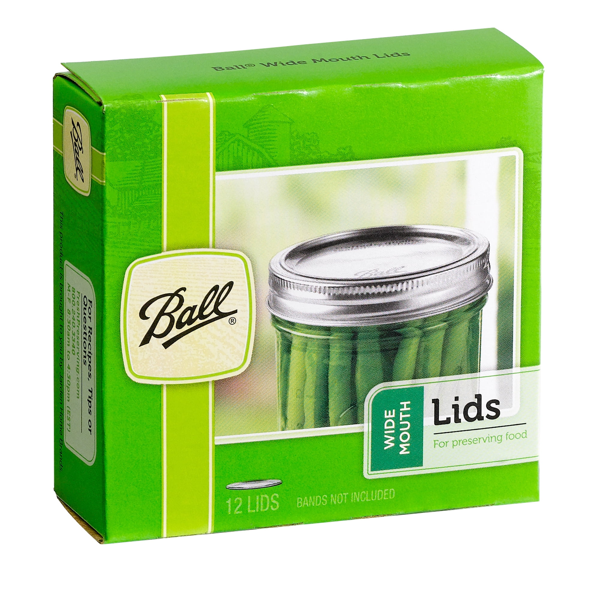 Ball Jars Wide Mouth Lids, 12 Count, (Bands not included, Pack of 4 ...