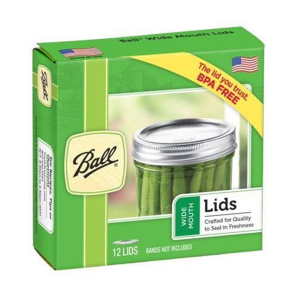 Ball Jars Wide Mouth Lids, 12 Count (Pack of 1) - Walmart.com