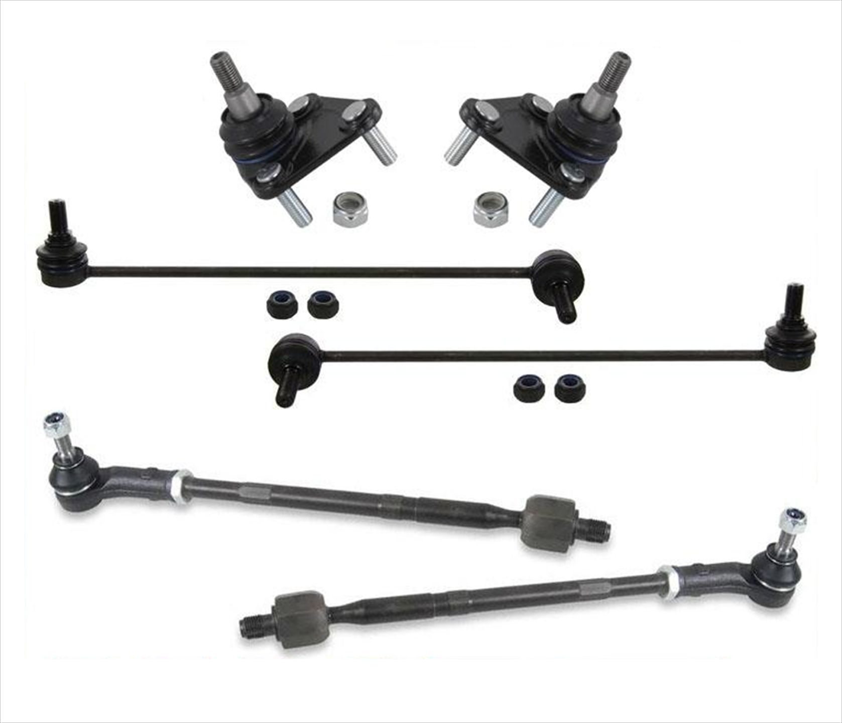 TRQ 6pc Suspension Kit Control Arms Ball Joints Sway Links for Audi A8 ...