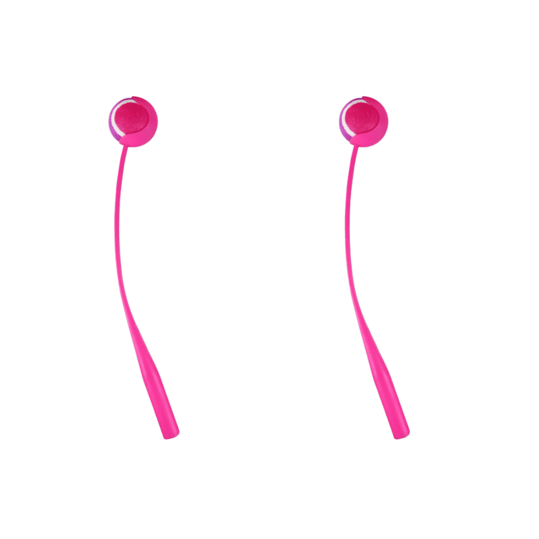 Ball Launchers with Tennis Balls - Pink Dog Training Tools Fetching ...