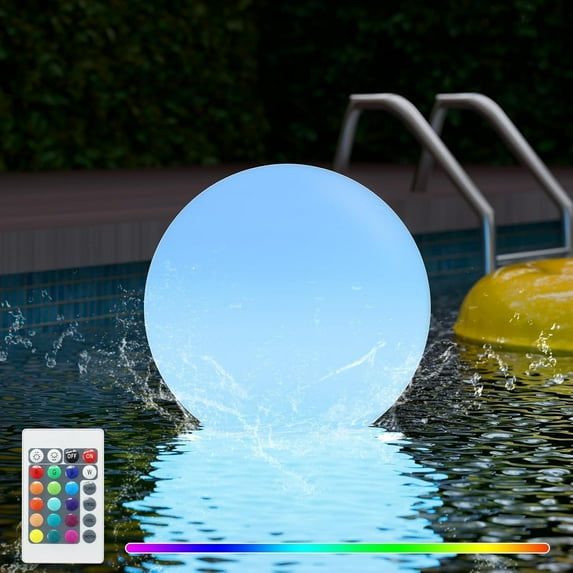 Ball Light, 12-inch Solar Light Up Pool Balls, & Remote Control Globe ...