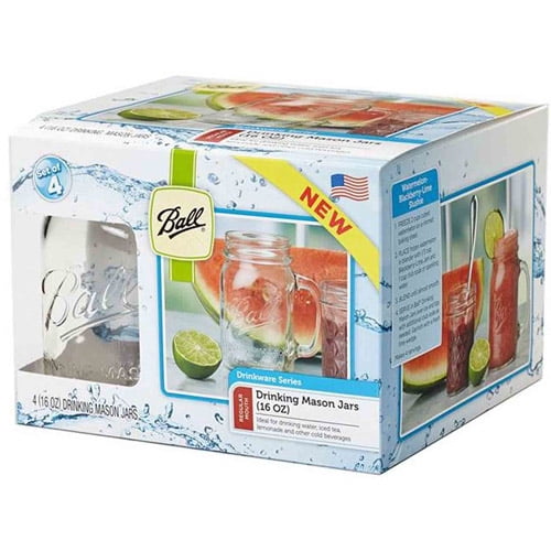 Ball Mason Jar Regular Mouth Drinking Mug, 16 Ounce, 8-Pack - Walmart.com