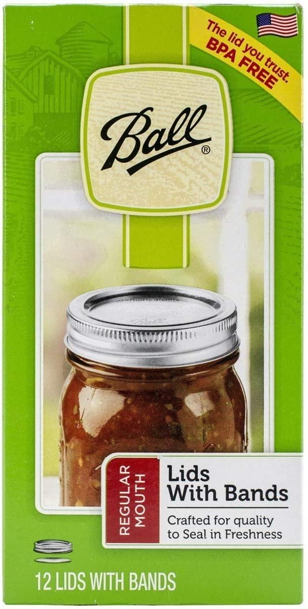 Ball Mason Jar Regular Mouth Lids and Bands 12-Pack - Walmart.com