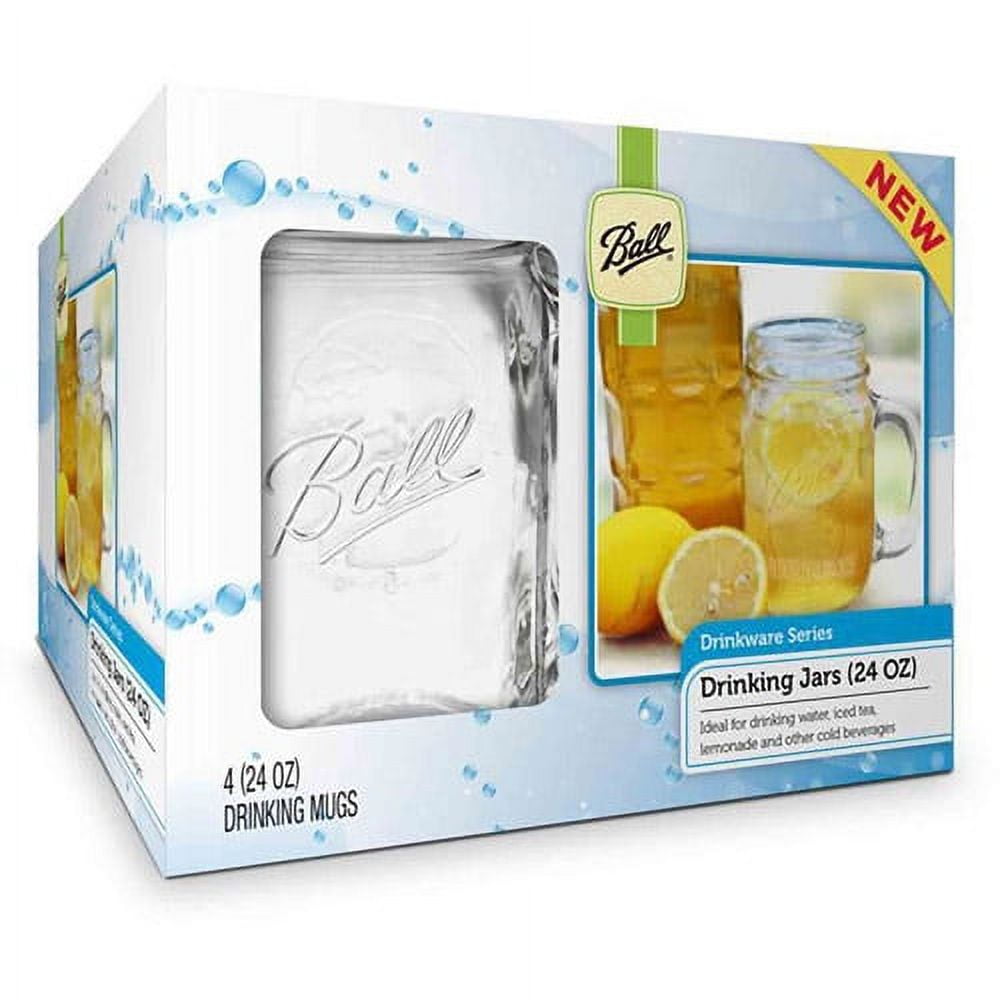 Ball Mason Jar Wide Mouth Drinking Mug, 24 Ounce, 8-Pack - Walmart.com