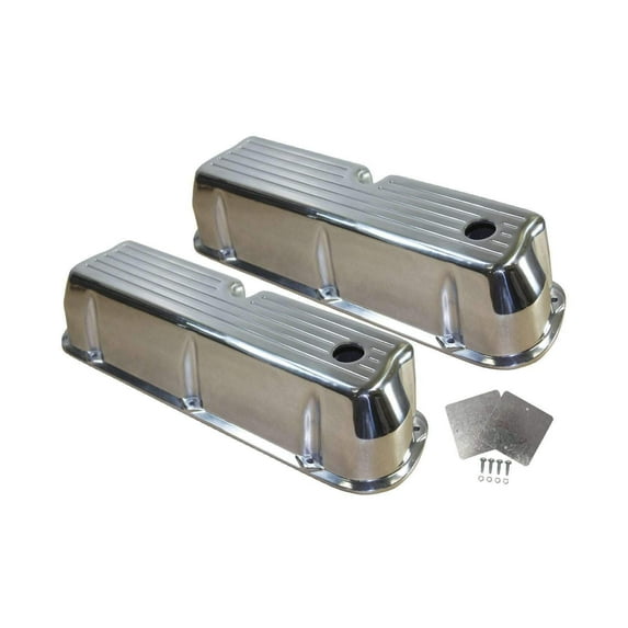 Ball Milled Tall Polished Aluminum Valve Covers for Ford Small Block ...