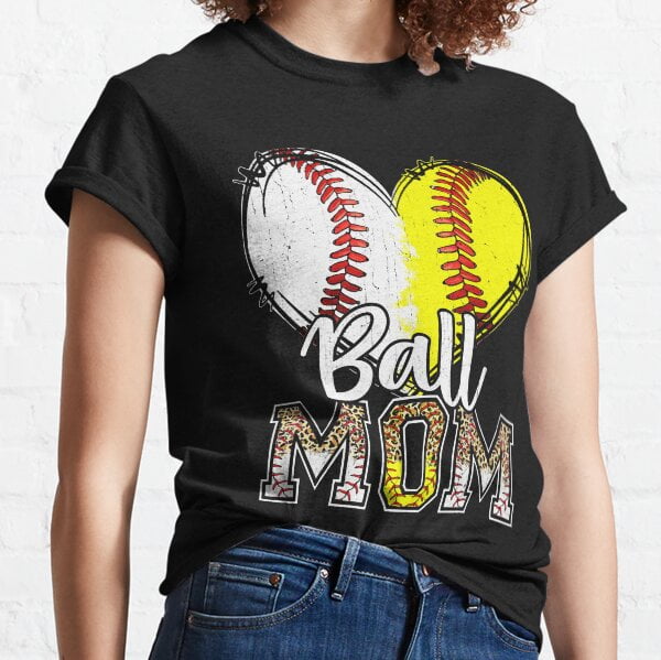 Ball Mom Heart Baseball Soccer Mom Classic T-shirt - Walmart.com