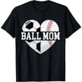 Ball Mom Shirt Heart Funny Baseball Soccer Mom Womens T-Shirt - Walmart.com