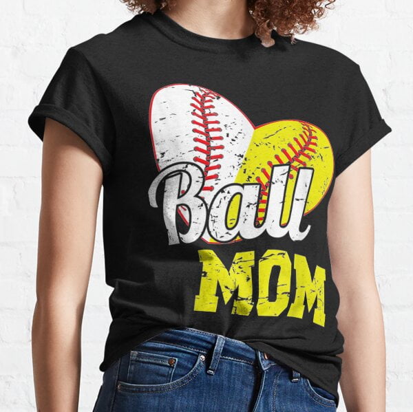 Ball Mom Softball Baseball Outfit For Women Classic T-shirt - Walmart.com