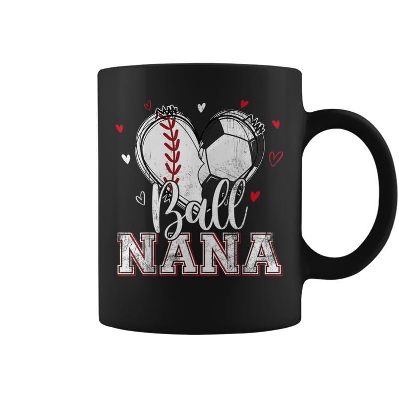 Ball Nana Baseball Soccer Heart Nana Of Both Coffee Mugs - Walmart.com