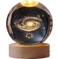 Ball Night Light with LED Stand Glass Sphere Decorative Balls Lamp ...