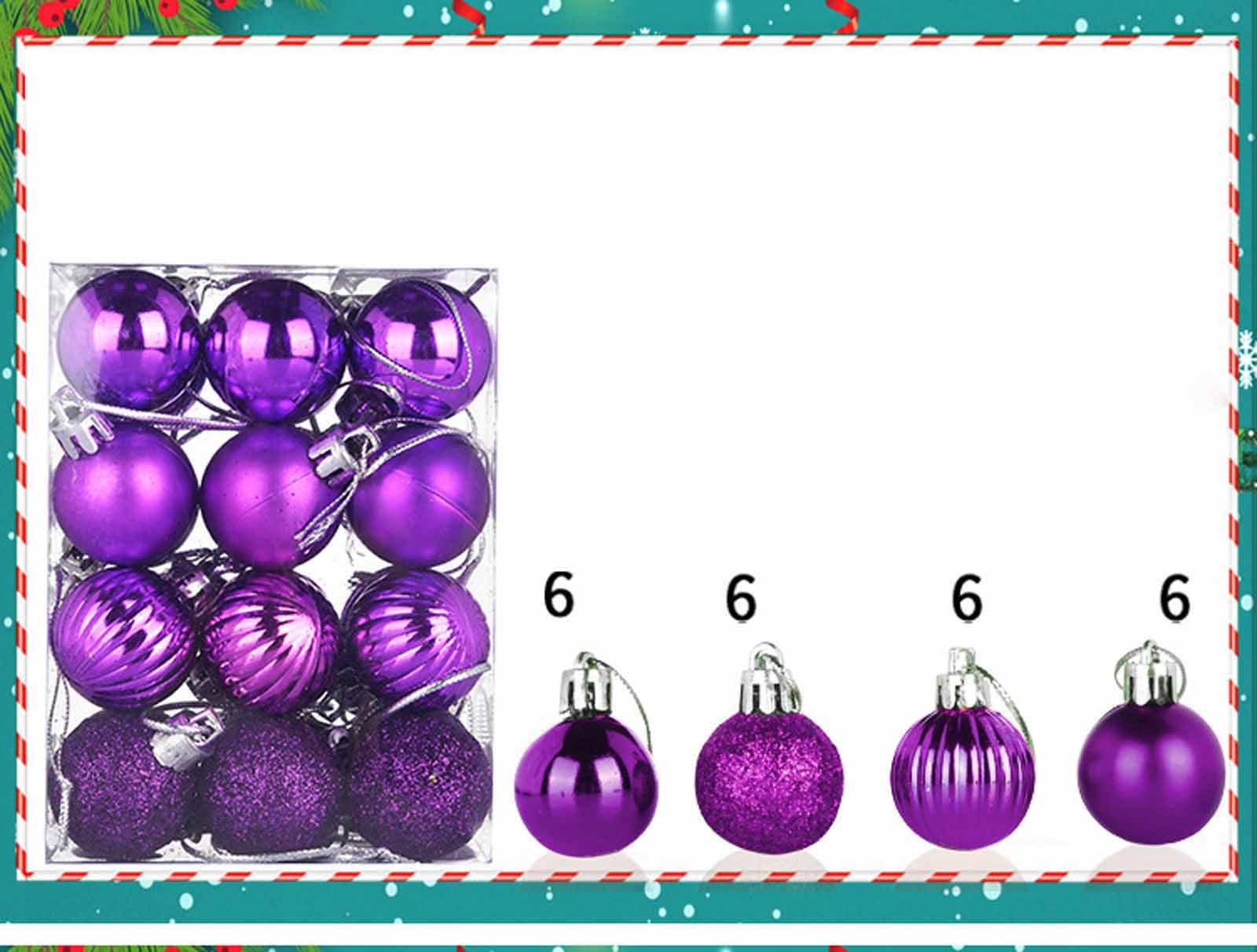 Ball Ornaments 48 for Birthday Wedding Party 1.18", Ready to Hang ...