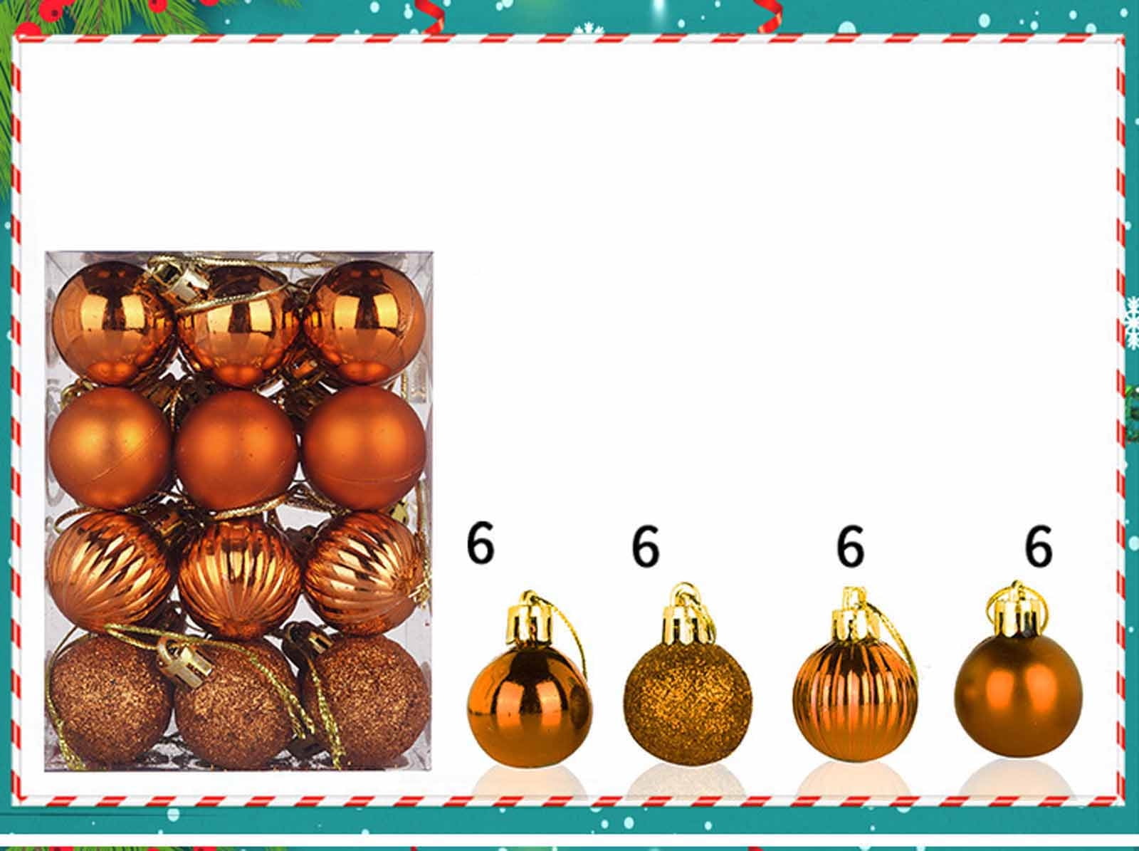 Ball Ornaments 48 for Birthday Wedding Party 1.18", Ready to Hang ...