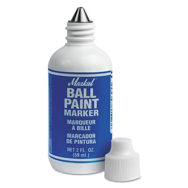 Ball Paint Marker Markers, 1/8 In Tip, Metal Ball Point, Blue | Bundle ...