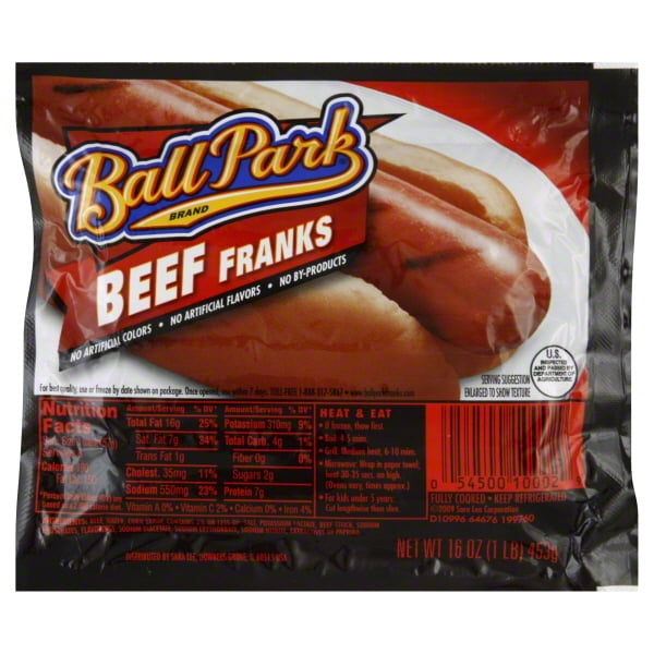 Ball Park Beef Franks, 16 Oz. - Walmart.com