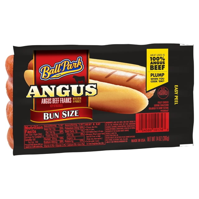 Ball Park, Angus, Beef Franks, 14 OZ (396g) - Walmart.com