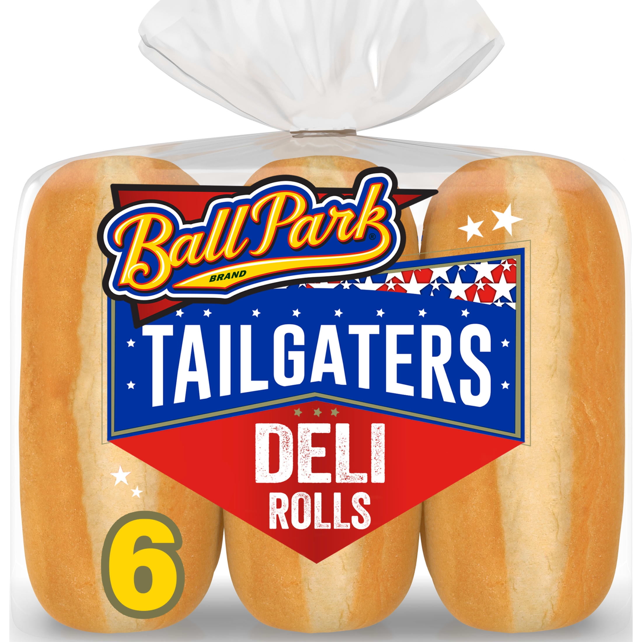 Ball Park Tailgaters Deli Rolls, 6 Count - Ideal for Breakroom ...